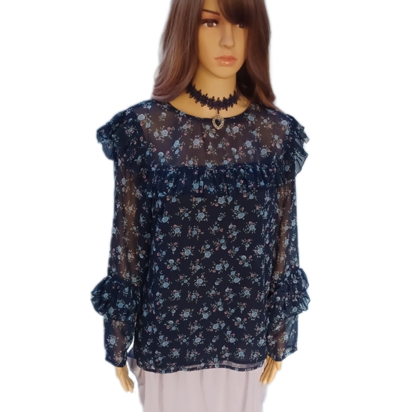 Simply Be | Tops | Newsimplybe 8 Sheer Back Ruffle Top | Poshmark